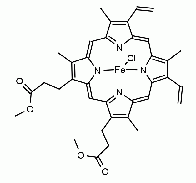 Fe(III) Protoporphyrin IX dimethyl ester chloride