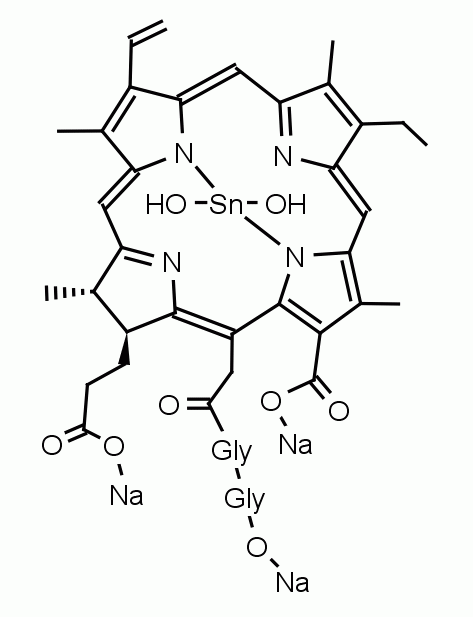 Sn(IV) Chlorin e6 mono-glygly Amide Dihydroxide Trisodium Salt