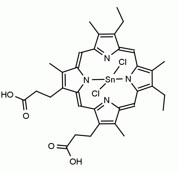 Sn(IV) Mesoporphyrin IX dichloride